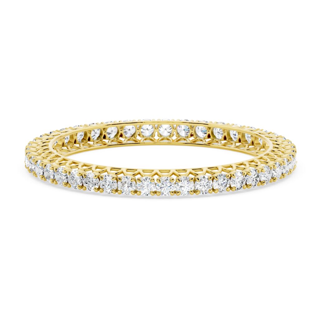 Buy Man Made Round Cut Diamond Solitaire Bangle Online in India at Best ...
