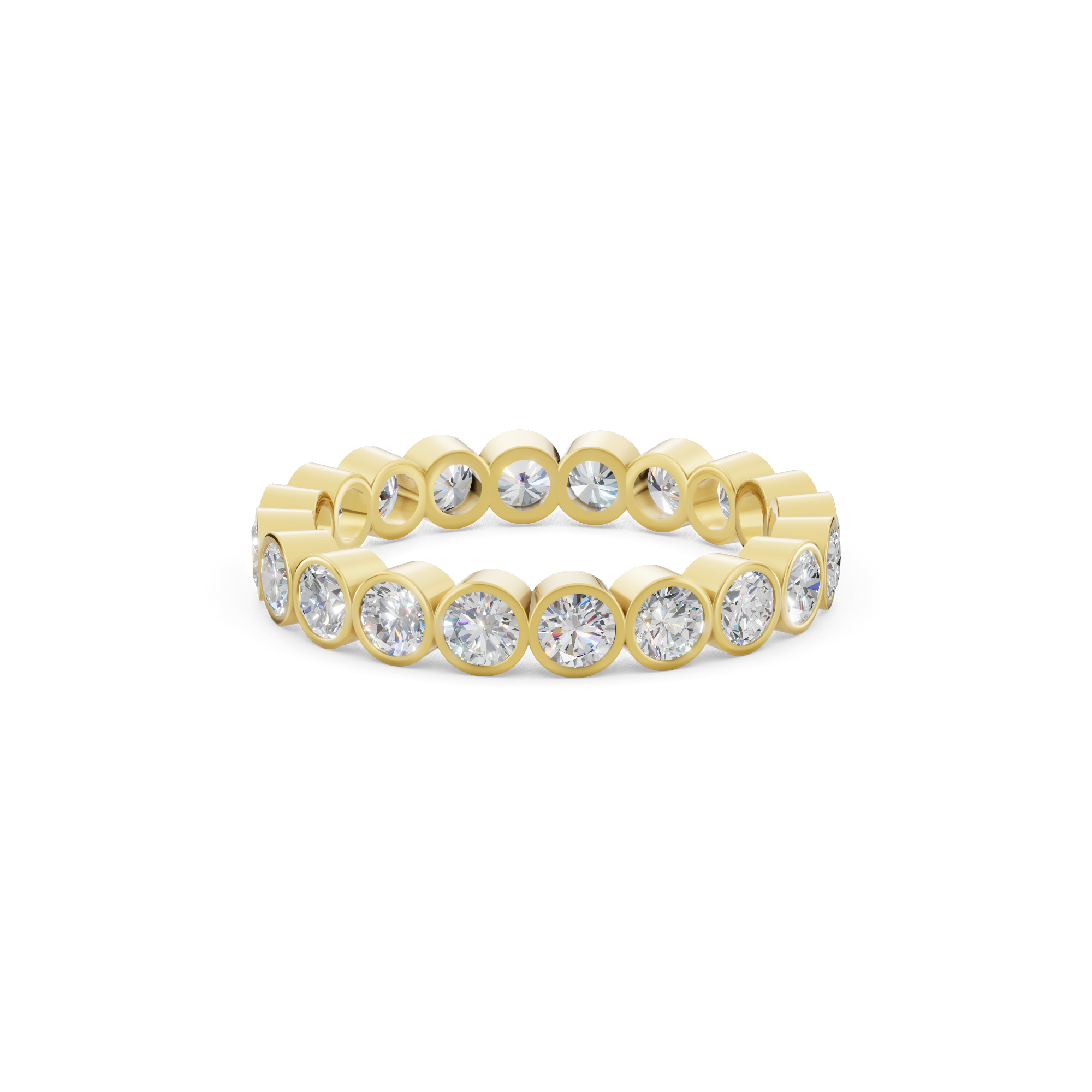 Buy Lab Grown Round Bezel Band Online in India at Best Price