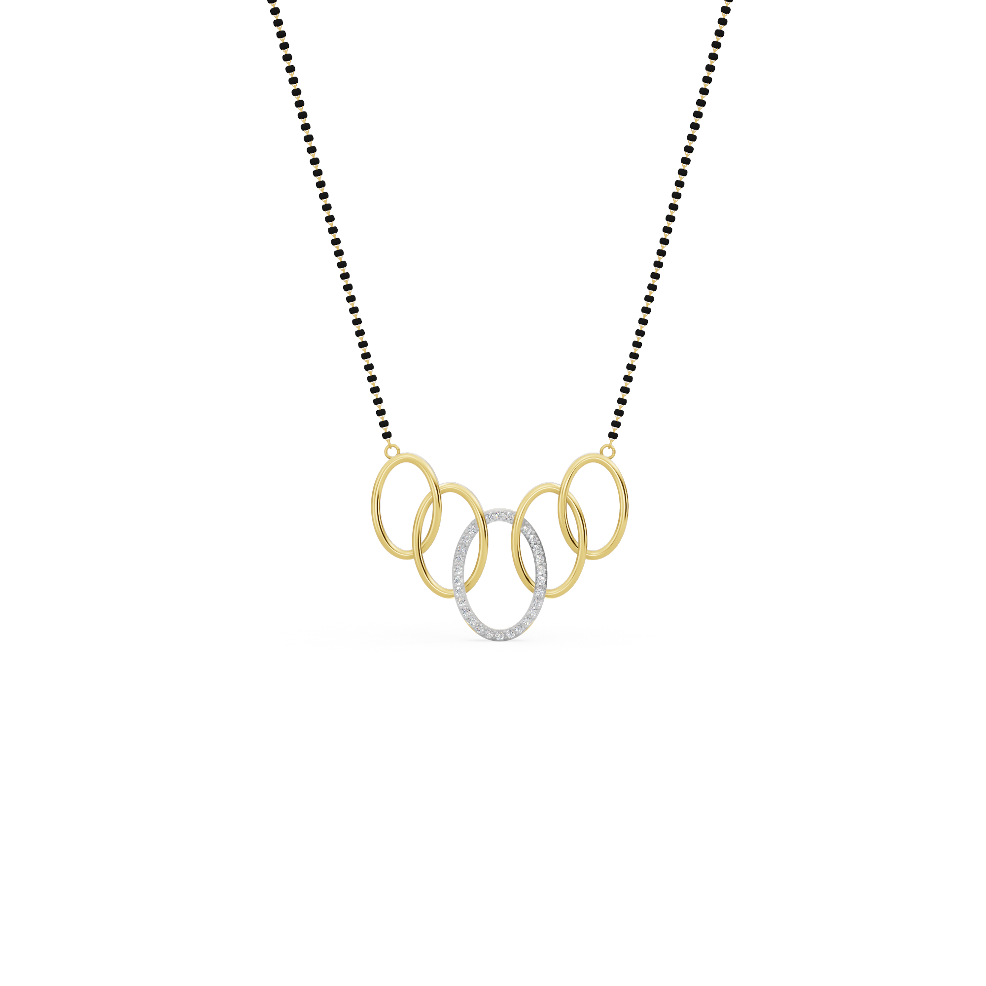 Buy Man Made Modern Design Diamond Mangalsutra Online in India at Best ...