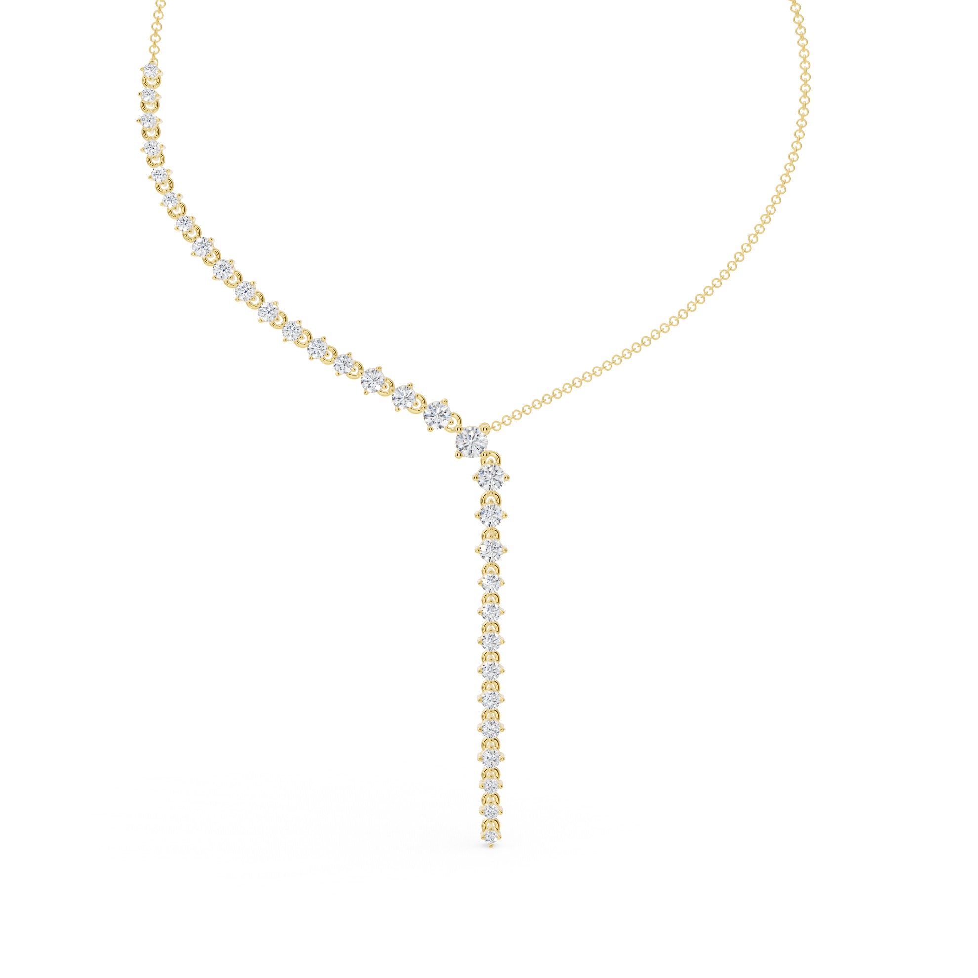 Lab Grown Diamond Twinkle Drop Necklace - Elegant Whimsy Design - Anyra ...