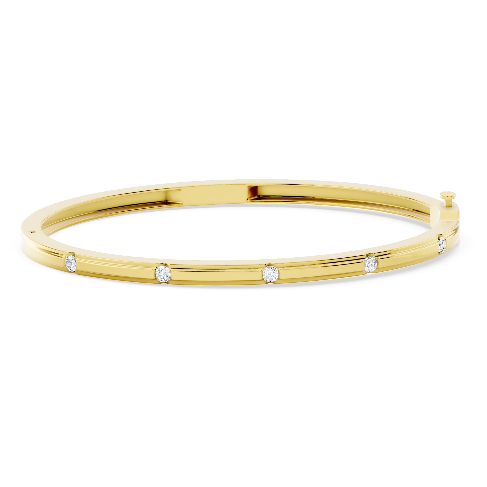 Buy Flush Set Diamond Bangle Bracelet Online - Anyra Diamonds
