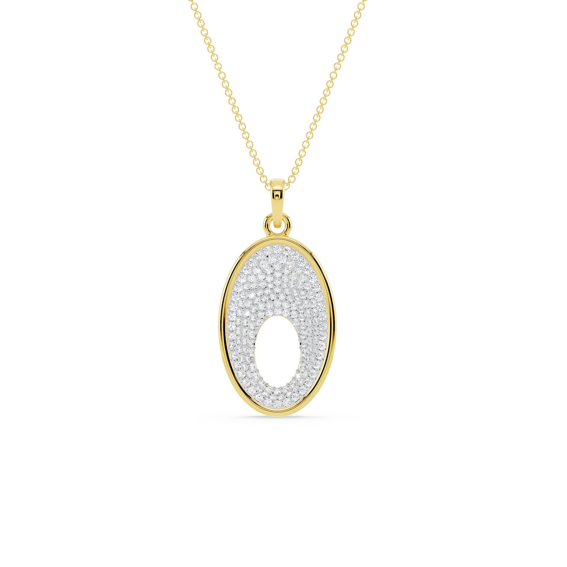 Lab Grown Diamond Eclipse Radiance Oval Pendant - Timeless Elegance ...